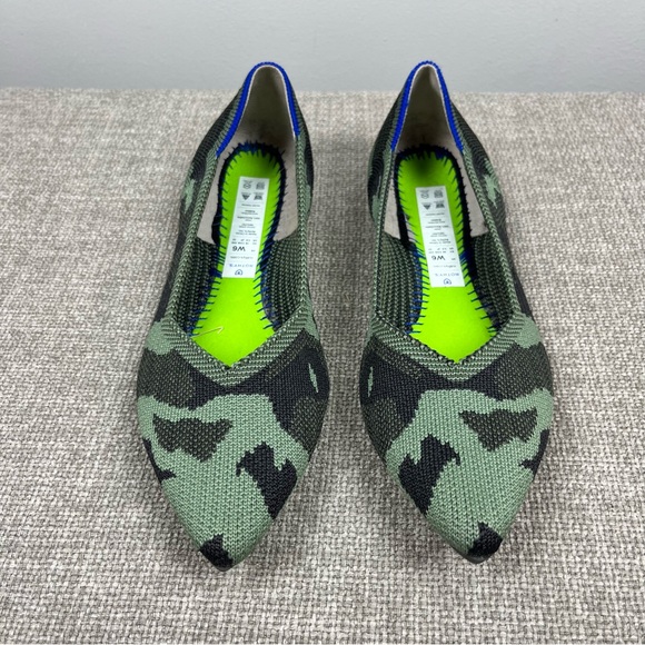 Rothy's | Shoes | Rothys The Point Olive Green Camo Flats Shoes Office ...